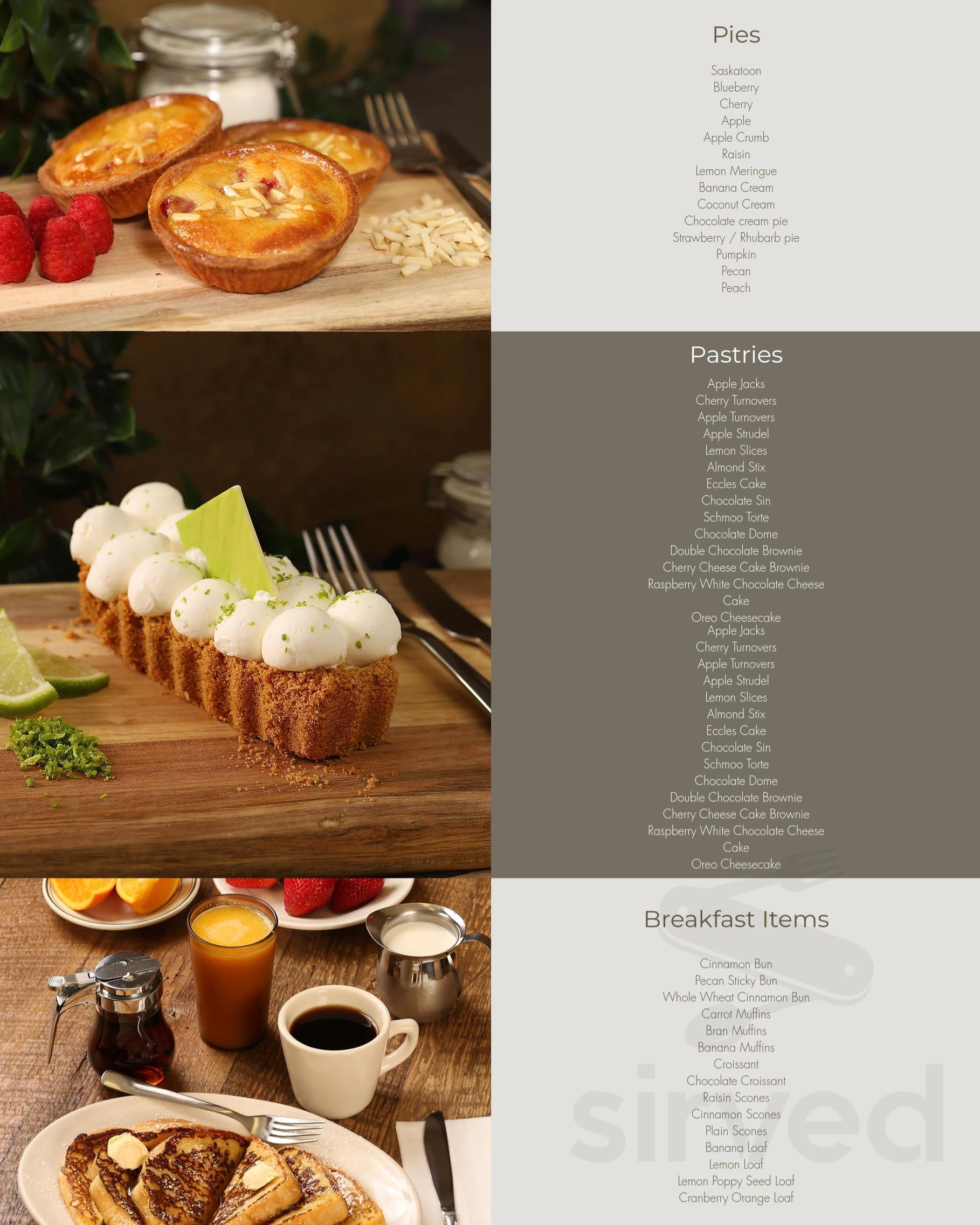 Menu - Winnipeg MB's Cottage Bakery | Sirved