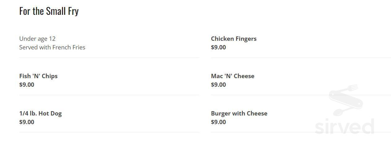 Pete's Point Restaurant and Tavern menu in South Dennis, Massachusetts, USA