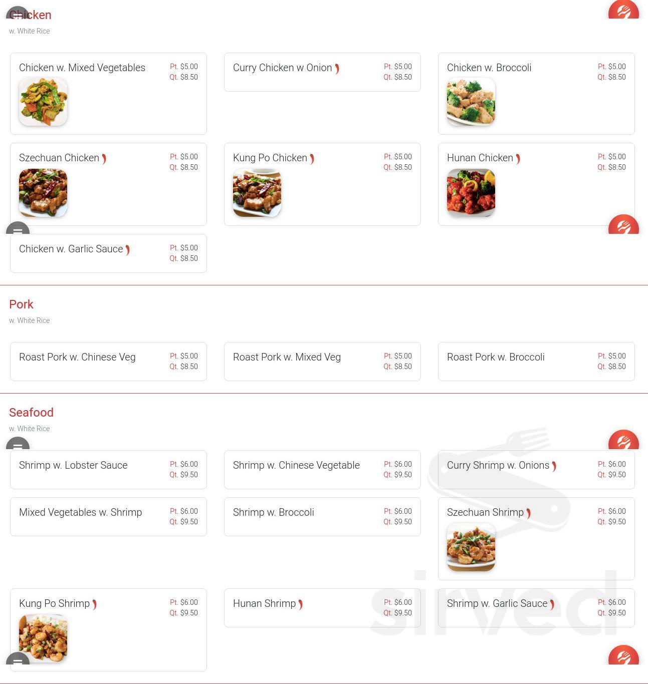 Menu - Wilmington DE's 401 Lucky | Sirved