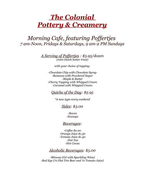 Colonial Pizza and Grill menu in Watkins Glen, New York, USA