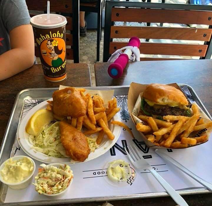 Mahaloha Burger Ala Moana menu in Honolulu, Hawaii, USA