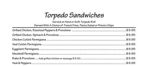 Menu for Macera's Italian Restaurant in Cranston, RI | Sirved