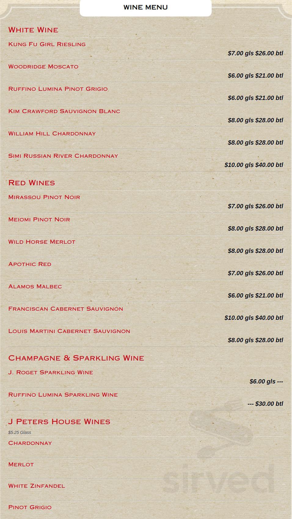 R Place Menu - Greenwood, South Carolina | Sirved