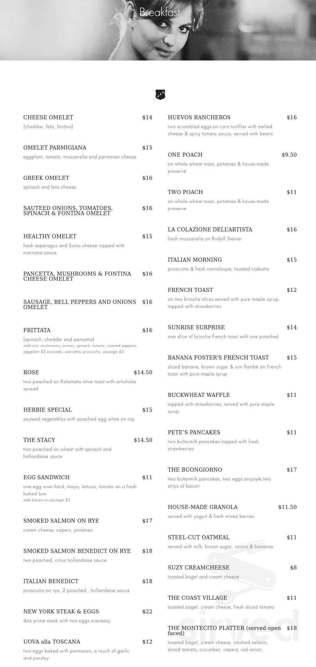 Tre Lune menu in Montecito, California, USA