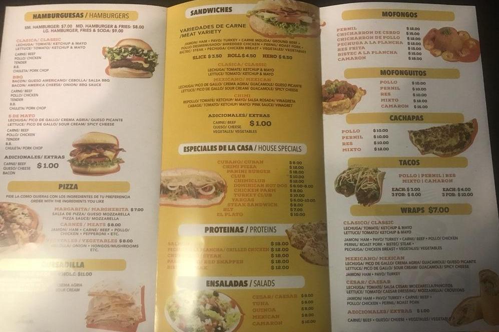 Empanadas on the Hill menu in The Bronx, New York, USA