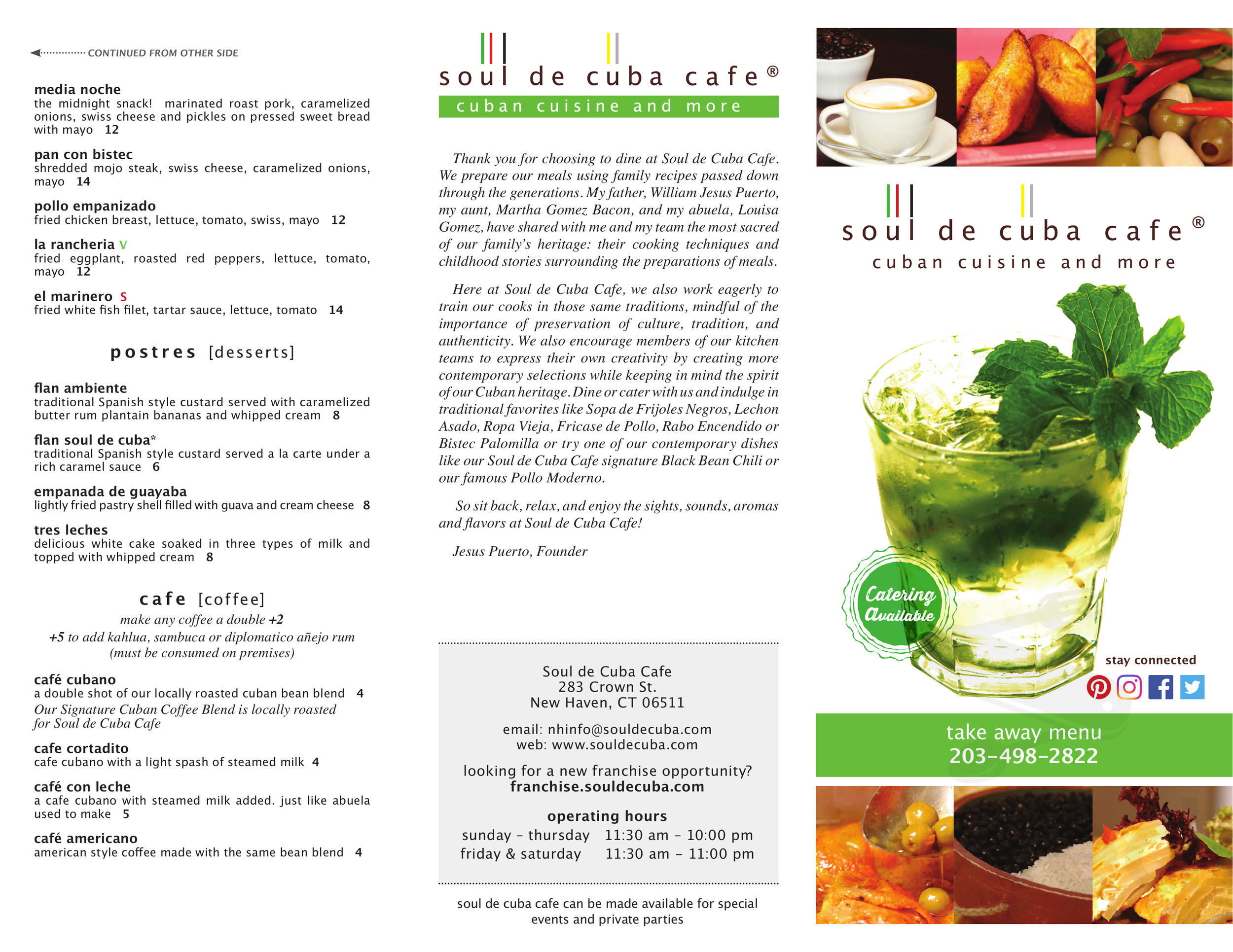 Soul de Cuba Cafe SoNo menus in Norwalk, Connecticut, United States