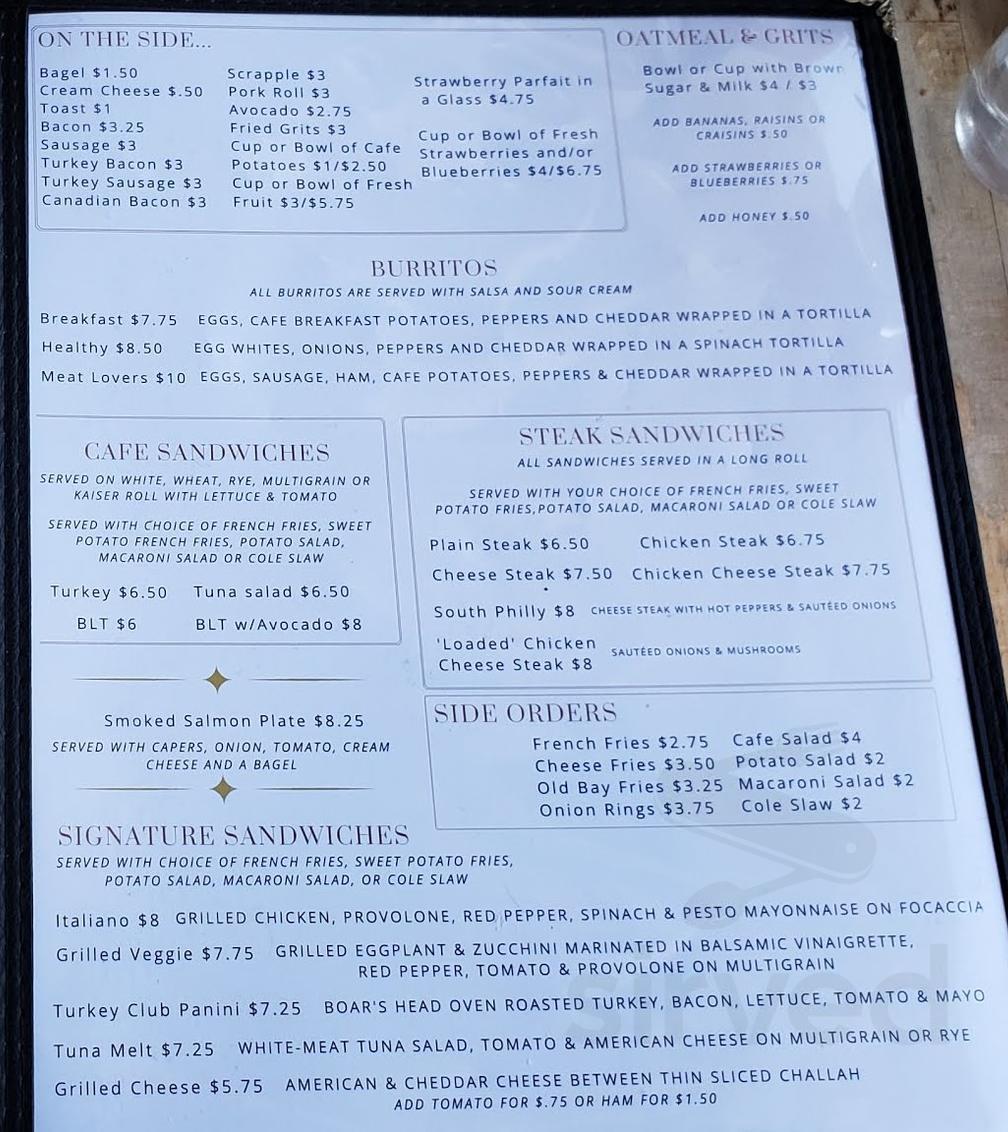 Ardmore Station Cafe menu in Ardmore, Pennsylvania, USA