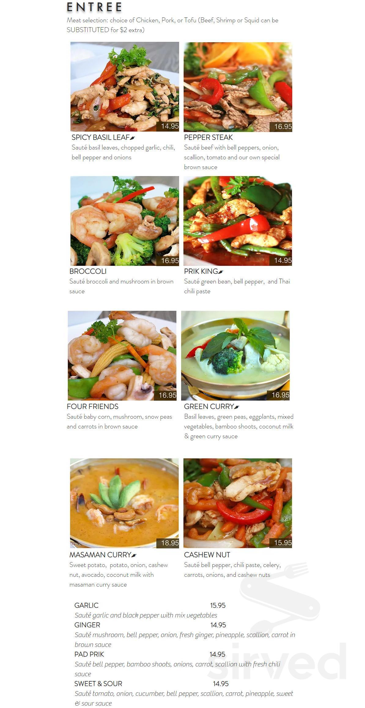 Menu - Marietta GA's Thaicoon & Sushi Bar | Sirved