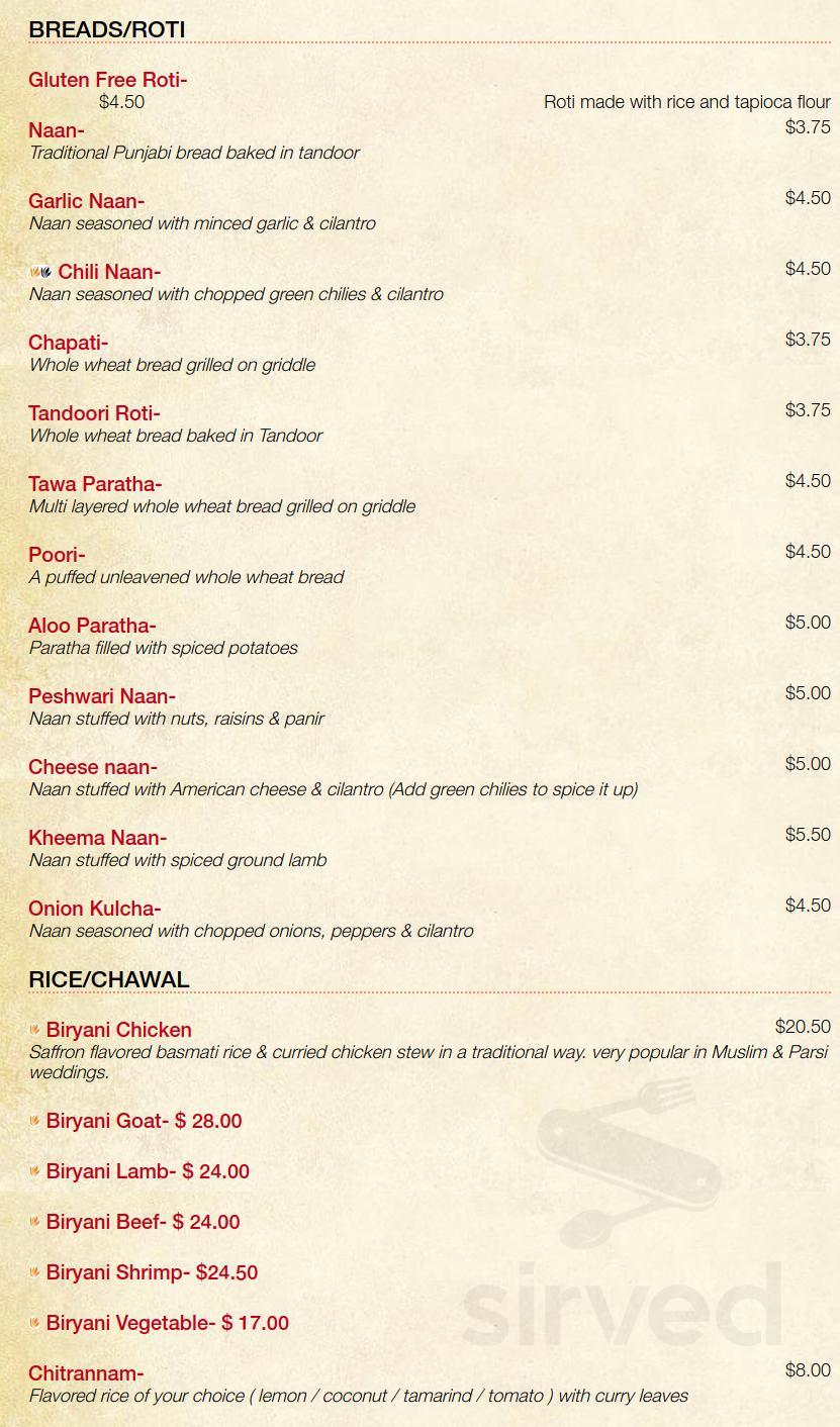 Menu - Darien CT's Coromandel Cuisine of India | Sirved