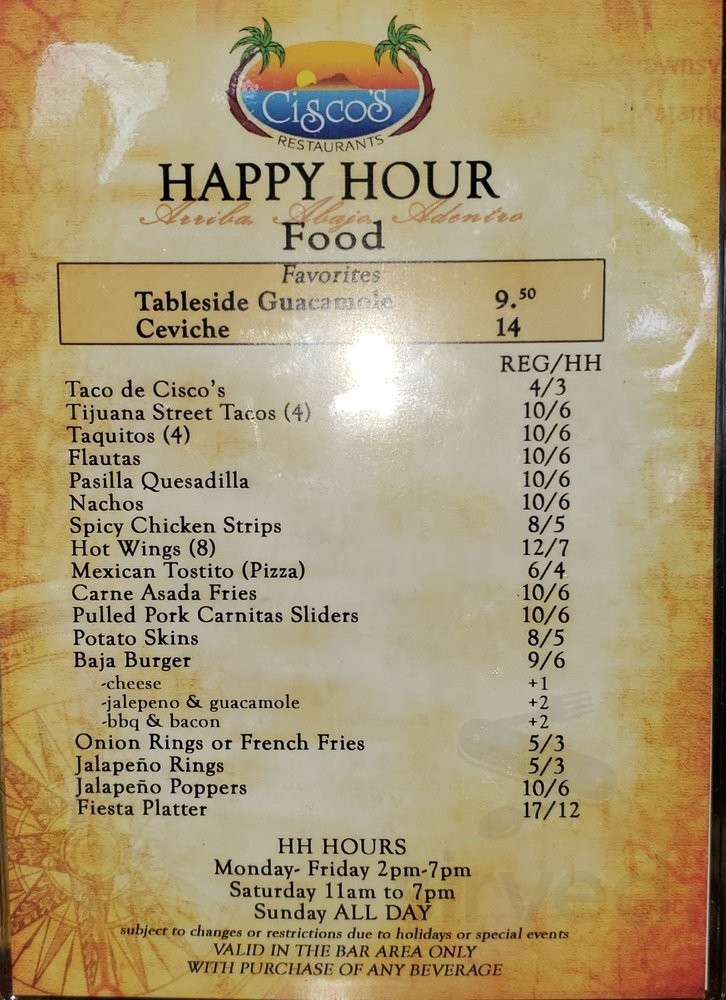 Cisco's menus in Thousand Oaks, California, United States
