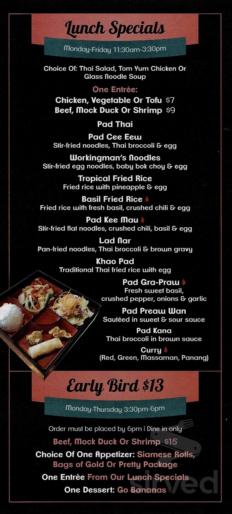Menu - Rockville Centre NY's Thai Table Restaurant ???? | Sirved