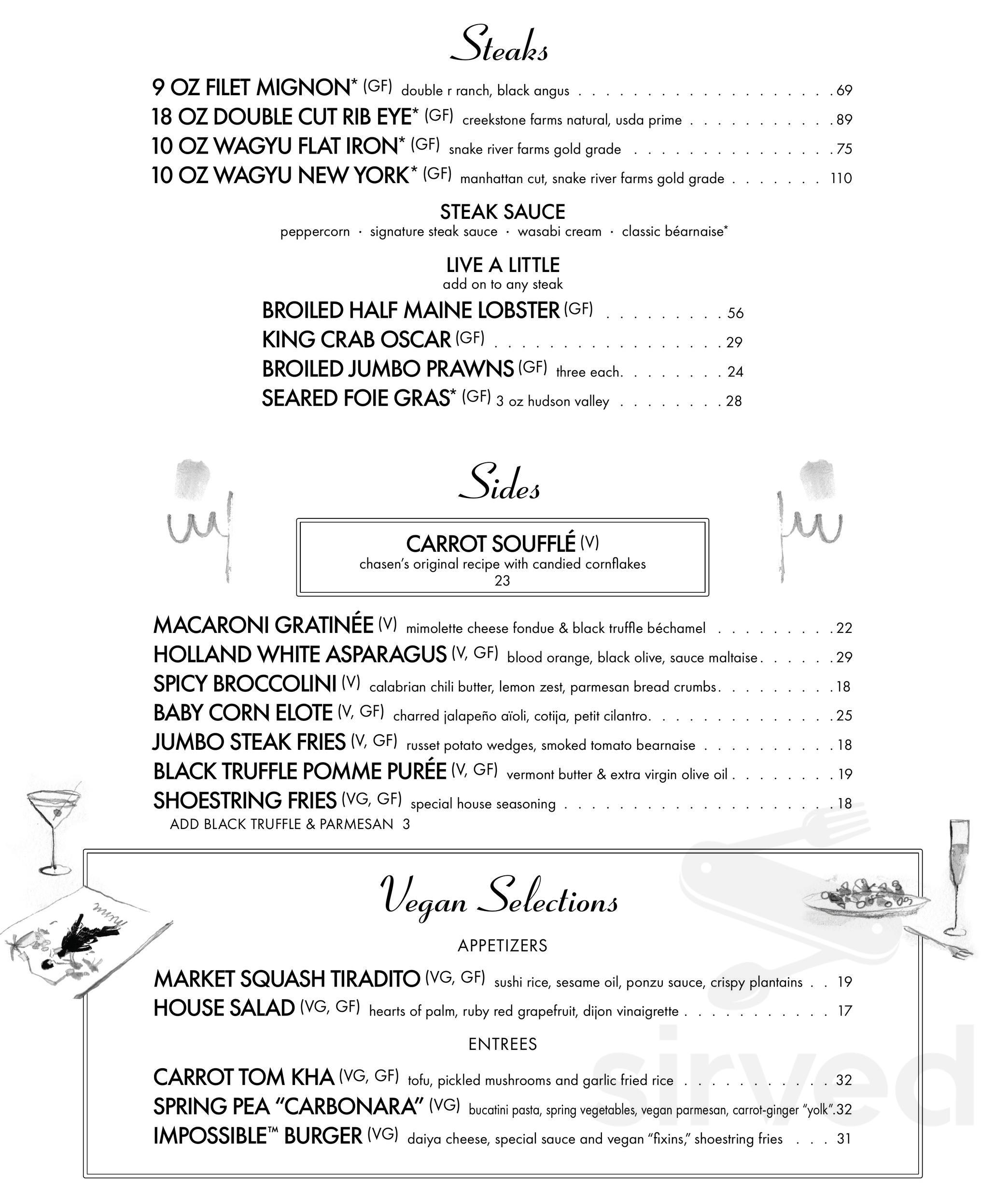 Menu - Las Vegas NV's Delilah | Sirved