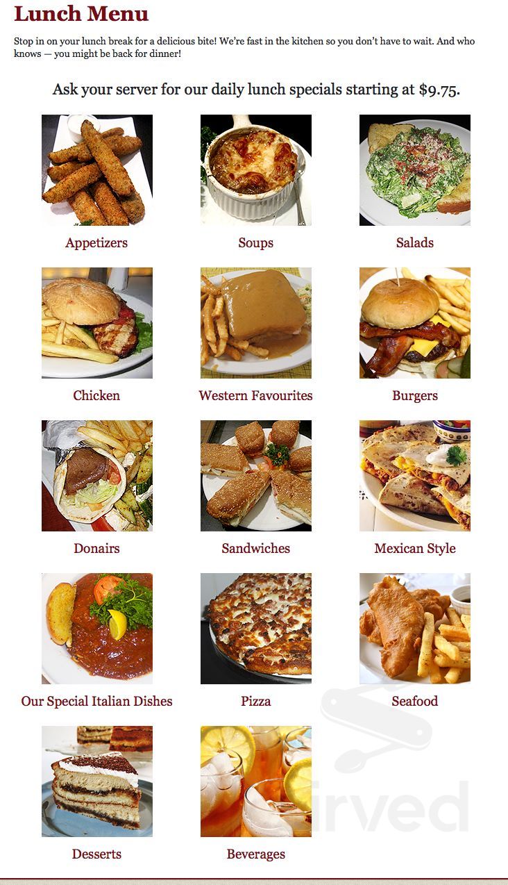 Menu - Edmonton AB's Capital Pizza | Sirved