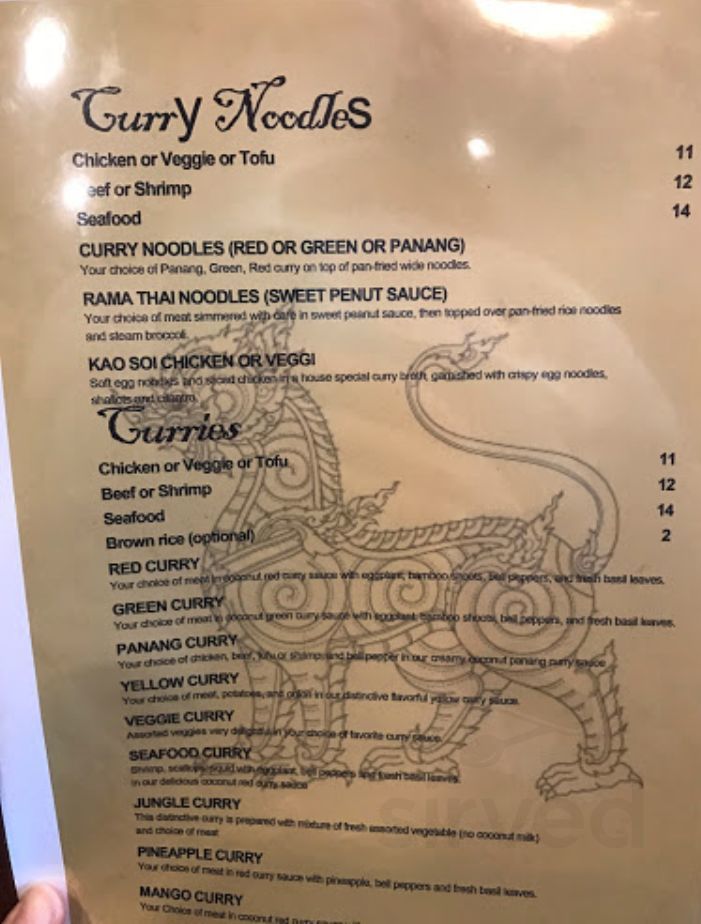 Dan Thai menus in Schaumburg, Illinois, United States