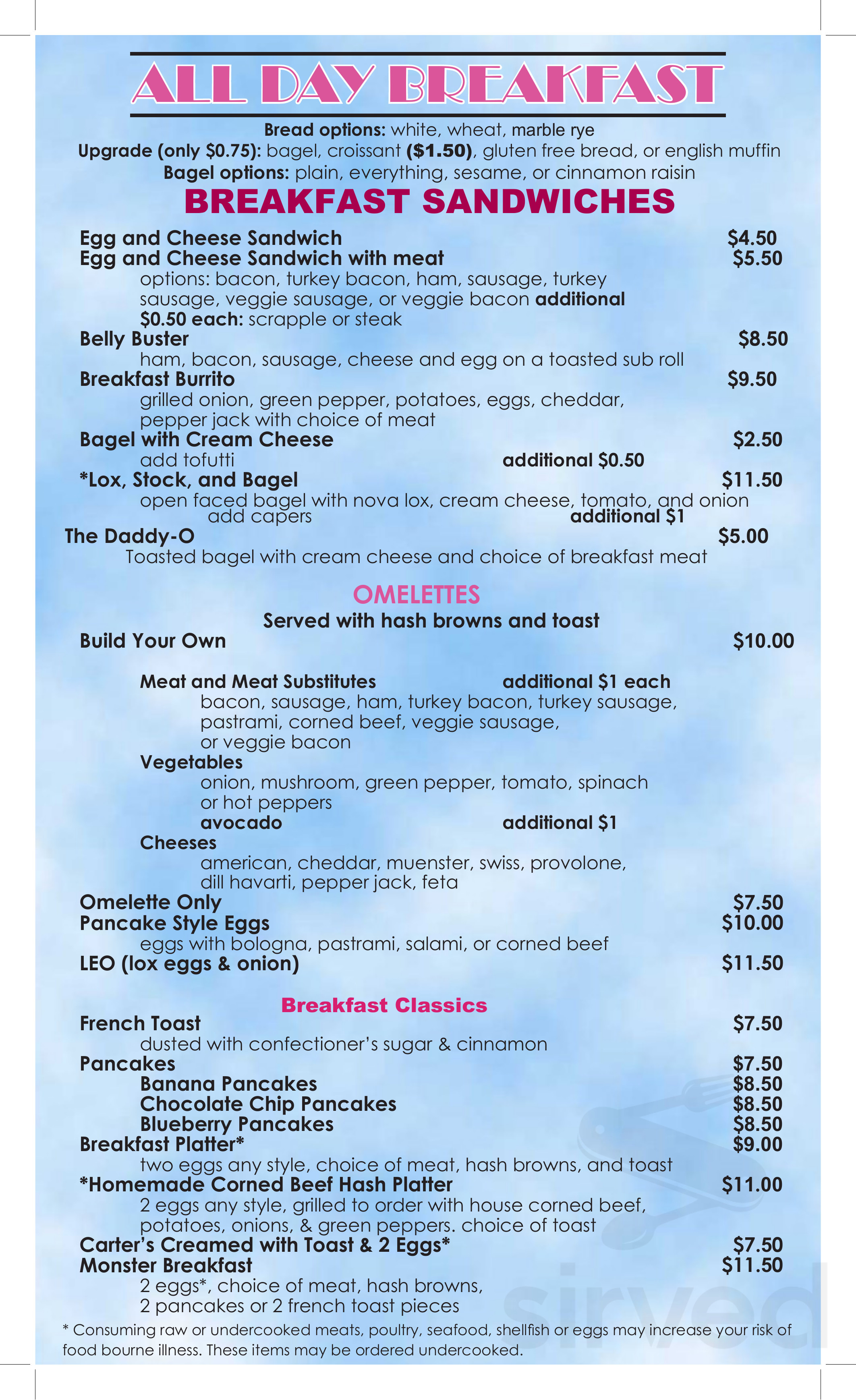 Lazy Mike's Delicatessen menu in Falls Church, Virginia, USA