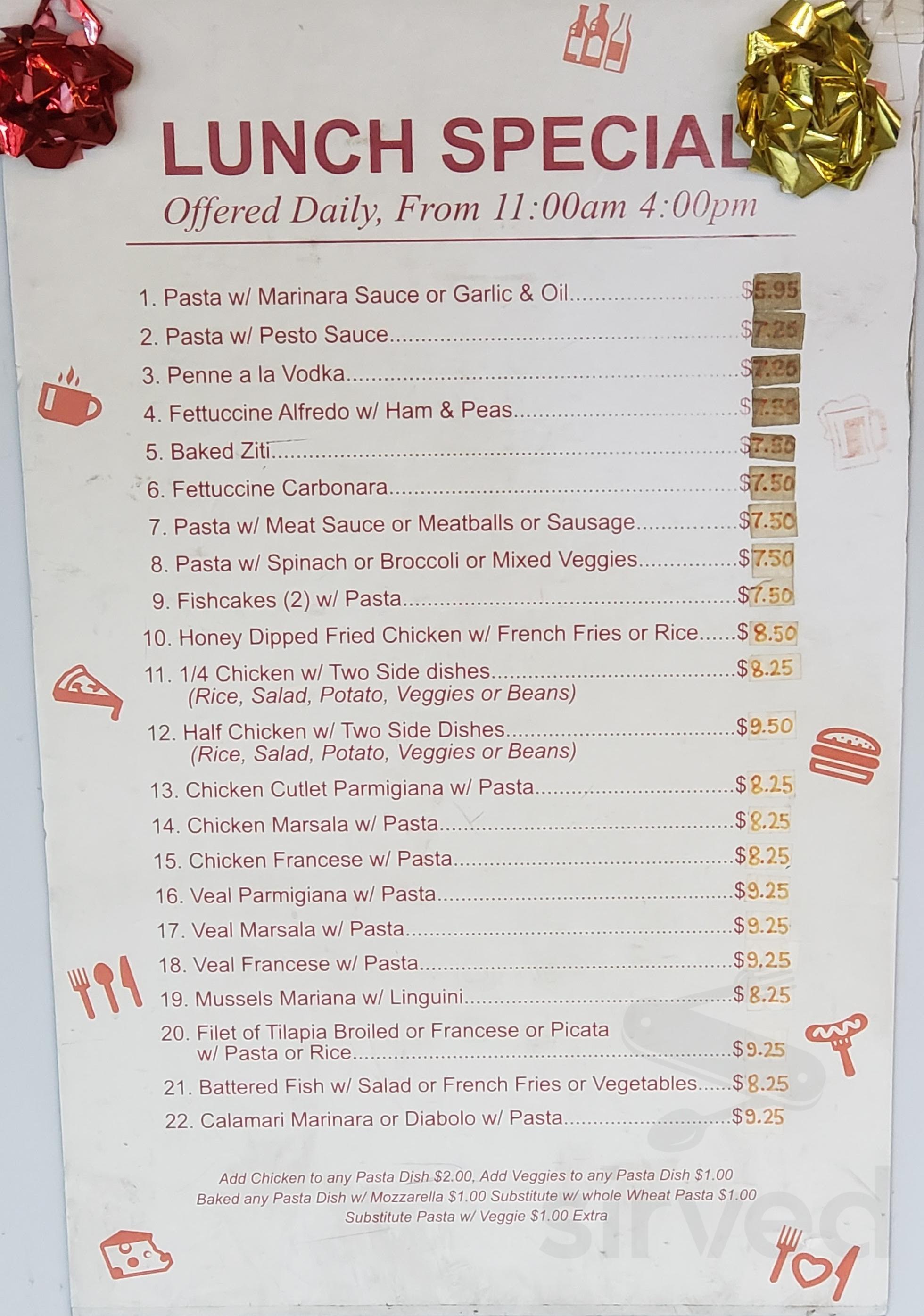 Woodside Pizza menu in Woodside, New York, USA