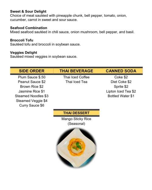 THAI D CUISINE menu in Norman, Oklahoma, USA