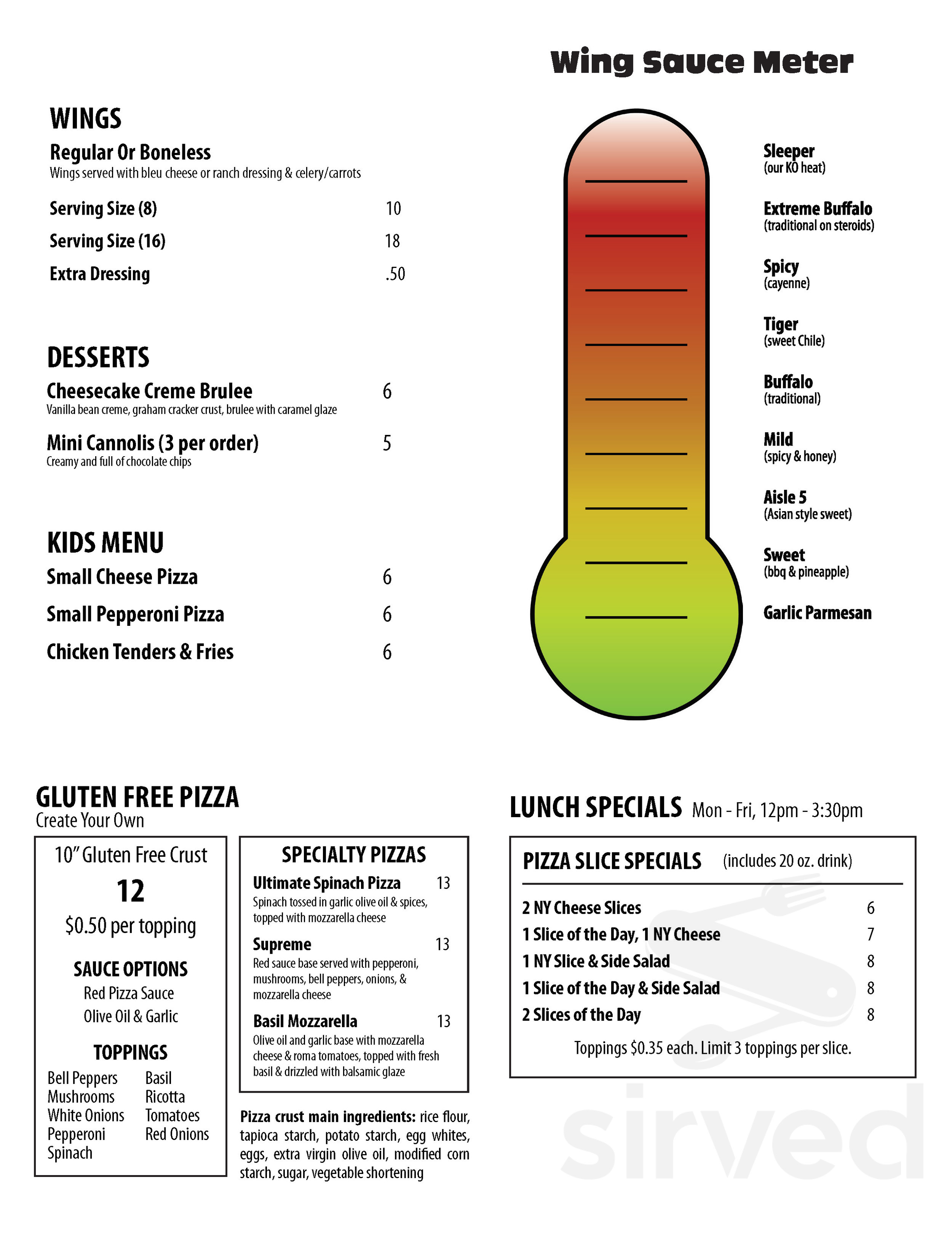 Ghostface Brewing Brewery & Pizzeria menu in Mooresville, North ...