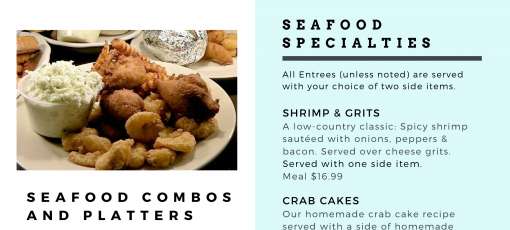 Menu for The Seahorse Restaurant in Greenville, NC | Sirved