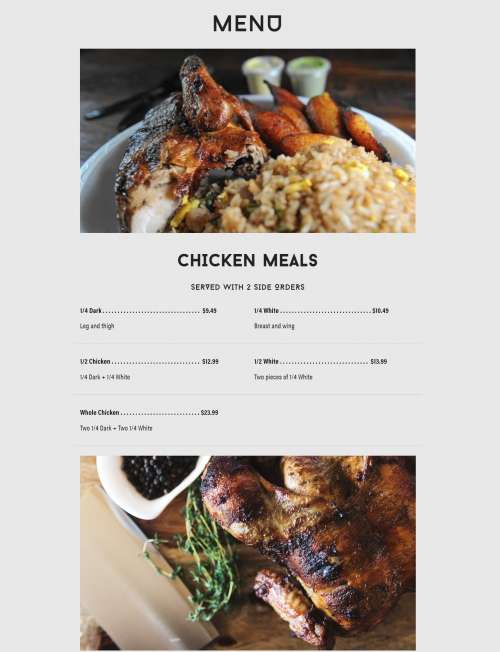 Super Chicken menu in Reston, Virginia, USA
