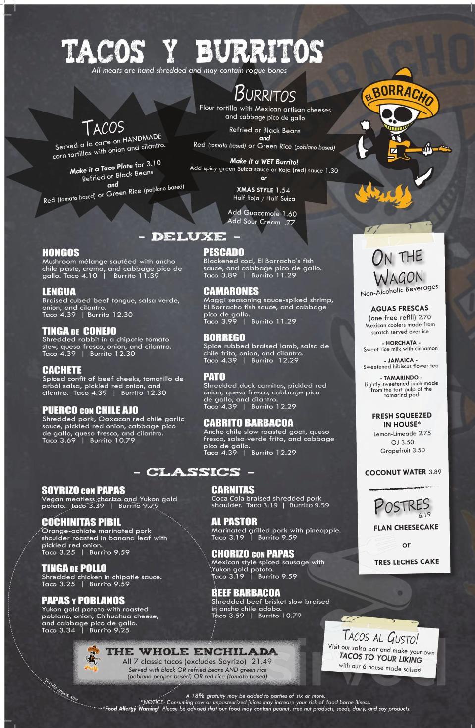 El Borracho Tacoma menus in Tacoma, Washington, United States