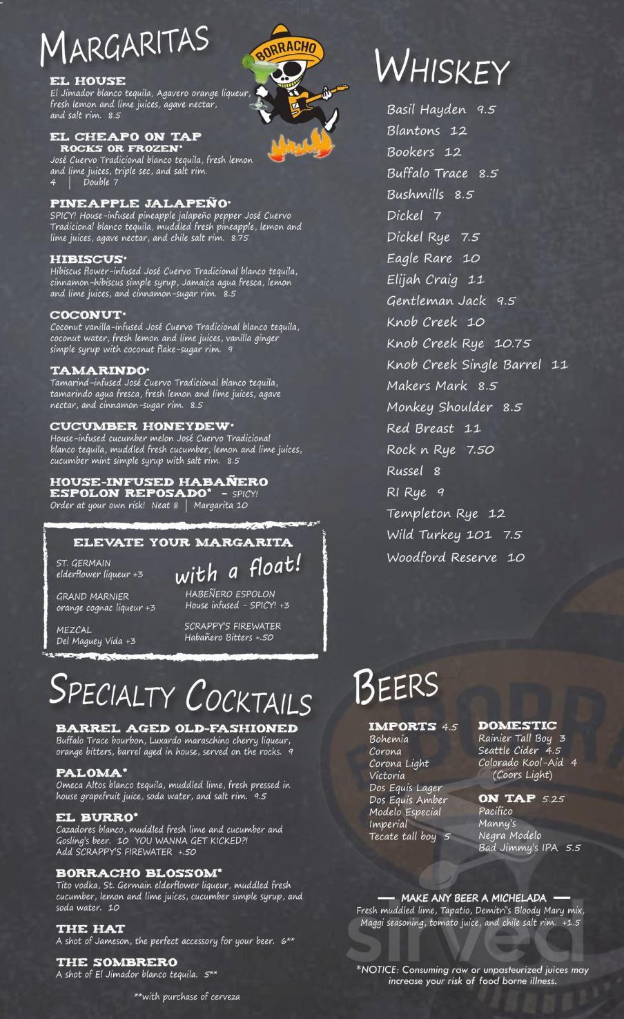 El Borracho Tacoma menus in Tacoma, Washington, United States