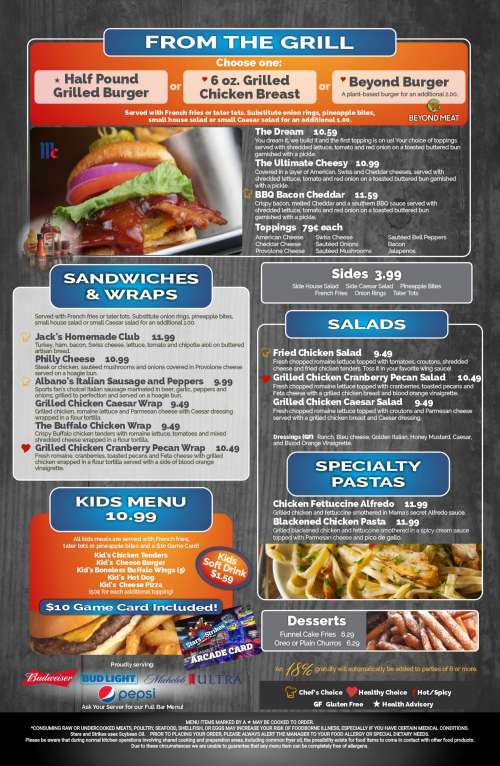 Stars and Strikes Family Entertainment Center menu in Columbus, Georgia ...