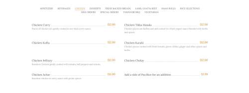 Roti Boti Restaurant menu in West Haven, Connecticut, USA