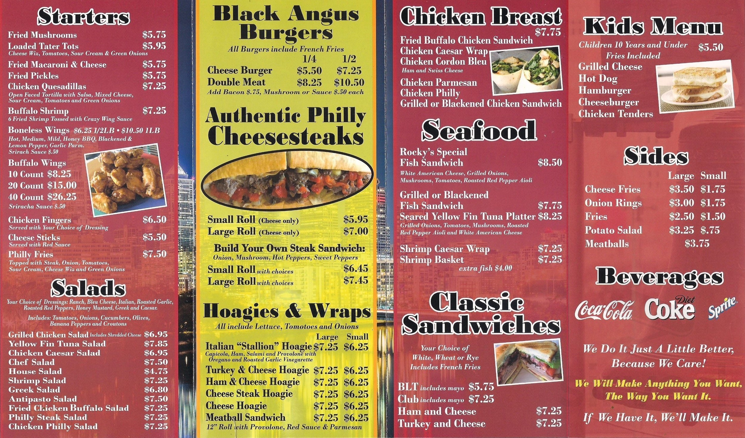 Rocky's Philly Cheesesteaks and Hoagies menus in New Port Richey ...