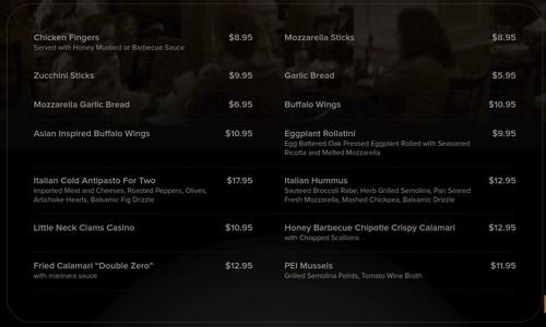 Cosimo's Italian Restaurant menu in Westfield, New Jersey, USA