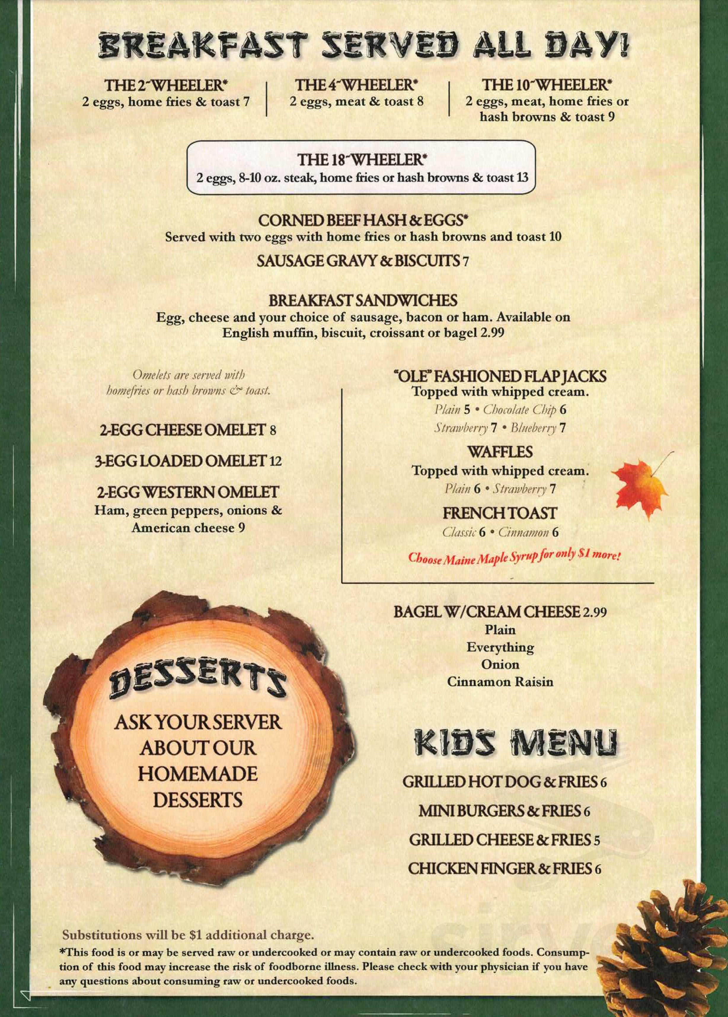 The White Elephant | Strong, Maine menus in Strong, Maine, United States