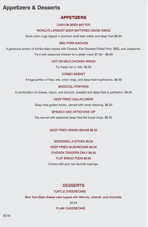 Remus Tavern menu in Remus, Michigan, USA