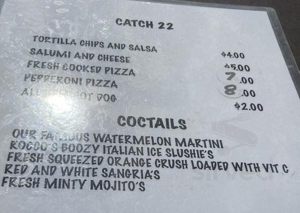 Catch 22 menu in Brooklyn, New York, USA