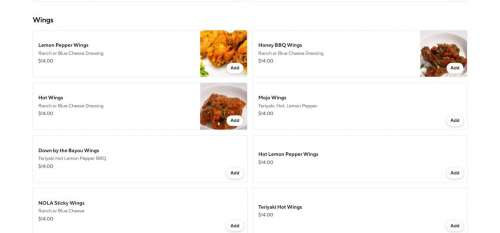 Creole Soul menu in Atlanta, Georgia, USA