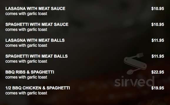 PK's Corner Pizza menus in Fort McMurray, Alberta, Canada