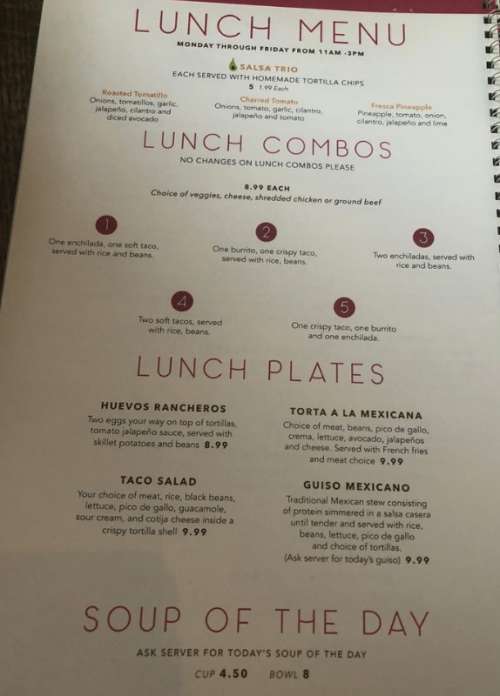 Patria Cocina menu in Atlanta, Georgia, USA