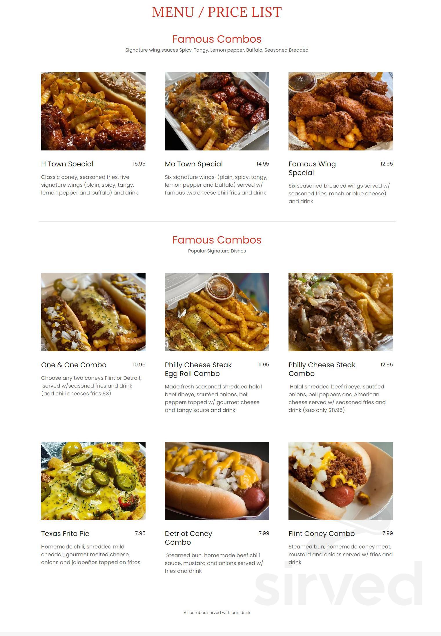 Midwest Coney Connection (Food Truck) menu in Houston, Texas, USA