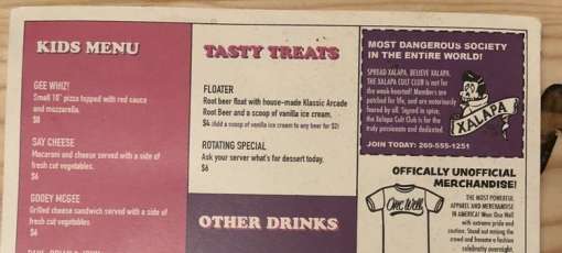 Menu for One Well Brewing (Dine-In and To-Go) in Kalamazoo, MI | Sirved