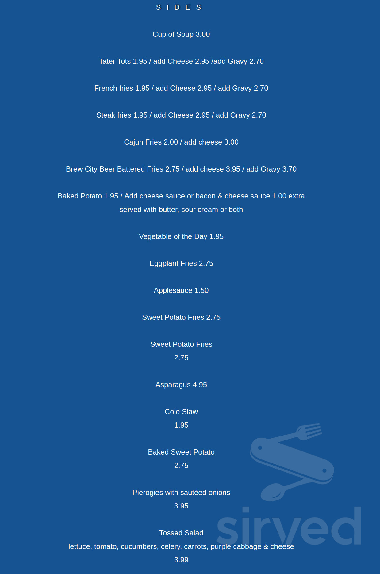 Douglassville Hotel Restaurant & Bar menu in Douglassville ...