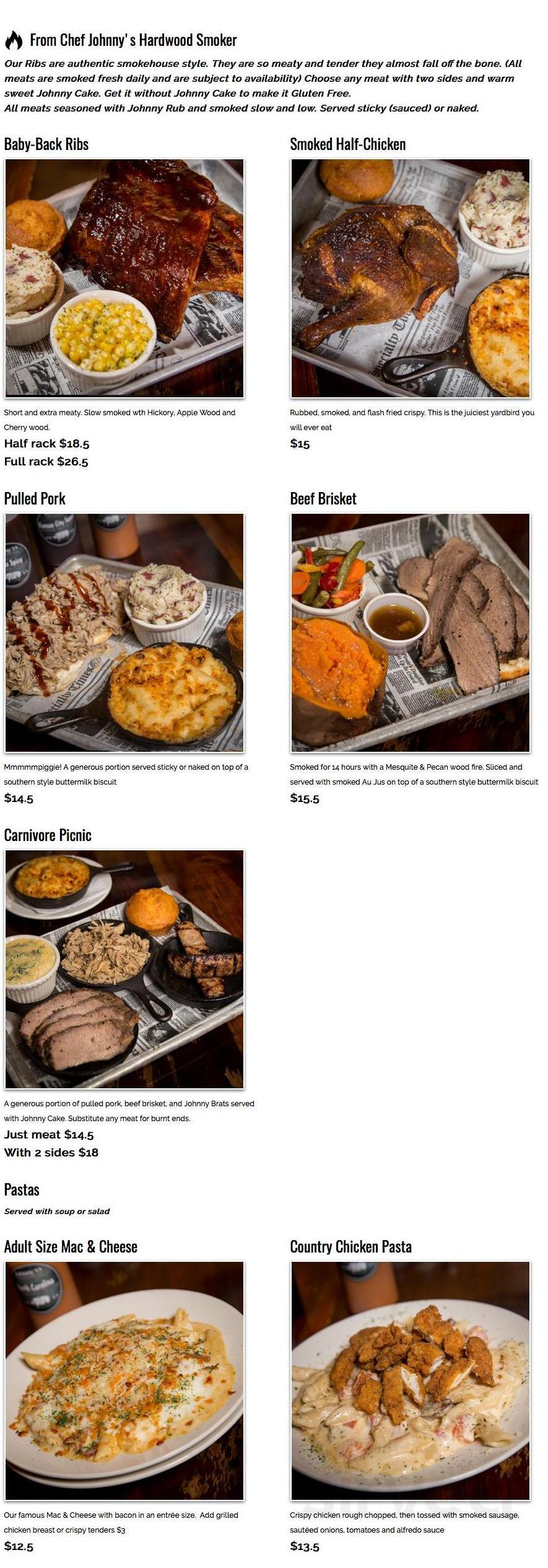 Johnny V's Smoke Shack menus in Perry, Michigan, United States