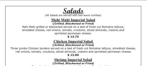The Fishing Hole Pensacola Restaurant Menu - Pensacola, Florida | Sirved