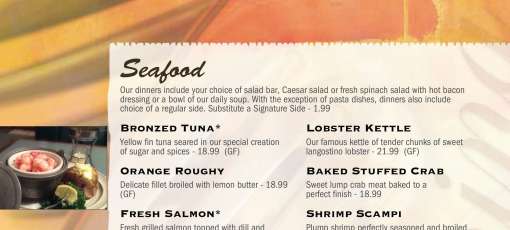 Menu for J W Halls Steak & Seafood Inn in Aliquippa, PA | Sirved