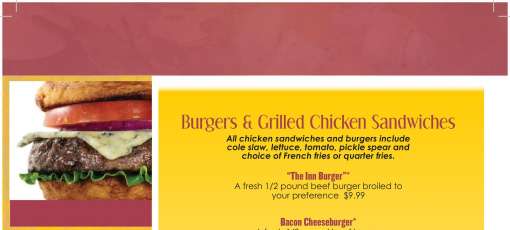 Menu for J W Halls Steak & Seafood Inn in Aliquippa, PA | Sirved