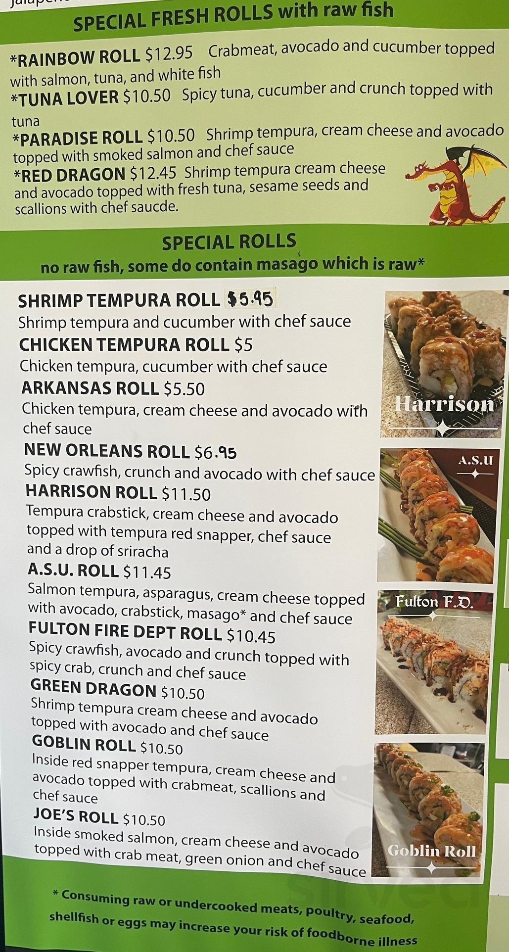 Hoshi Japanese Express Fulton menu in Fulton, Missouri, USA