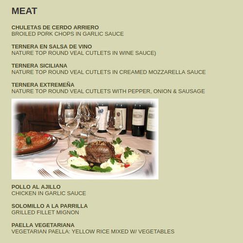 Fornos of Spain menu in Newark, New Jersey, USA