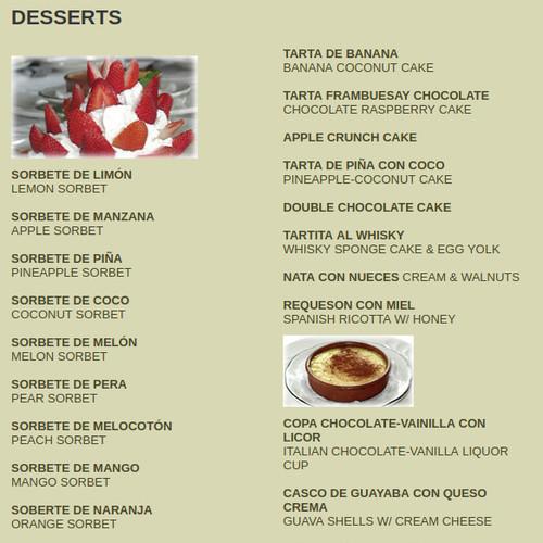 Fornos of Spain menu in Newark, New Jersey, USA