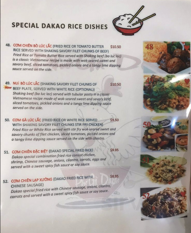 Menu - Houston TX's Dakao | Sirved