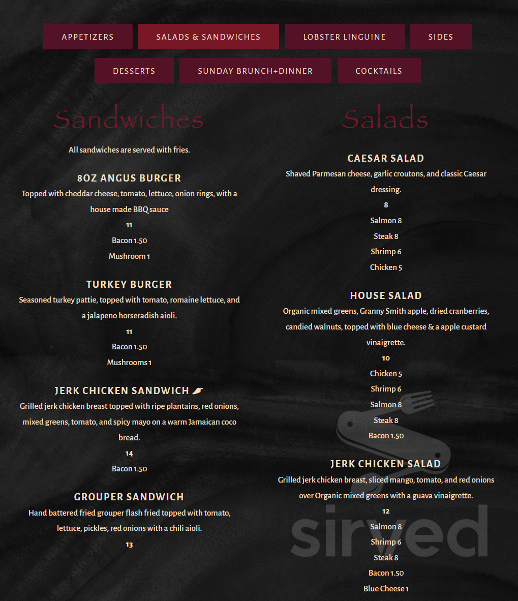 Menu for CalaBar & Grill in Stone Mountain, GA | Sirved