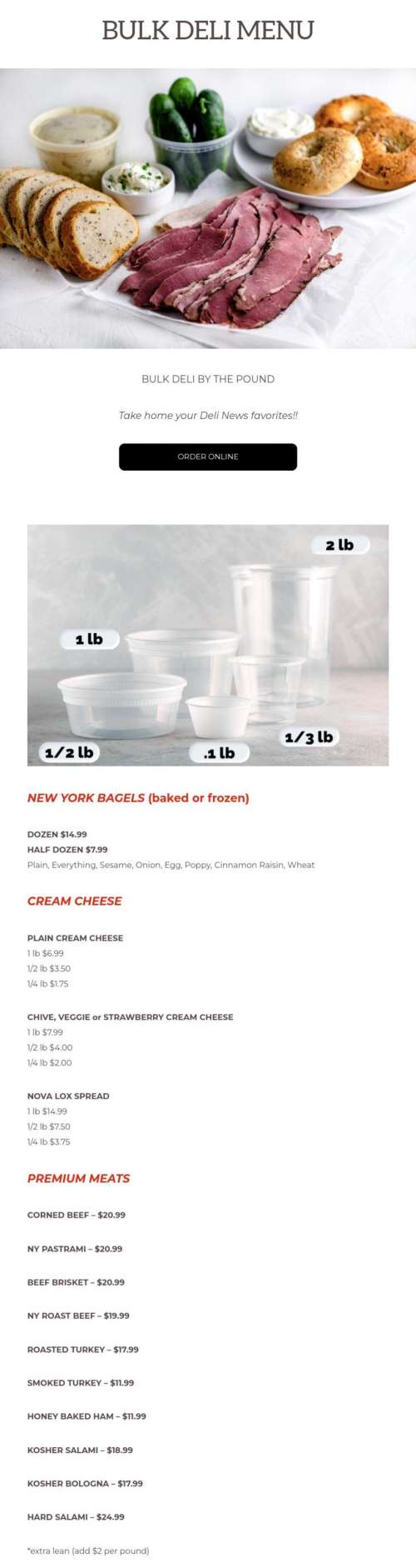 DELI NEWS FRISCO menu in Frisco, Texas, USA