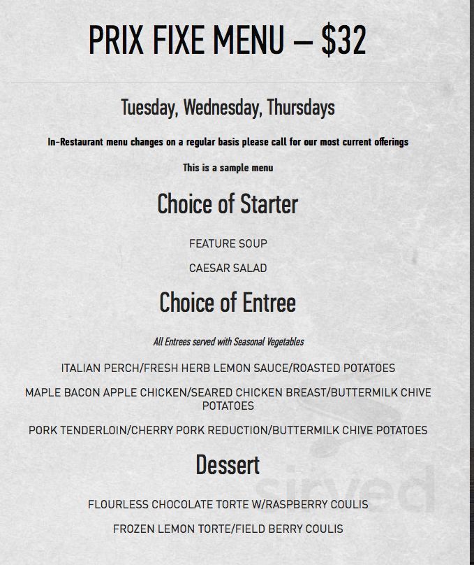 Menu for Lot 66 in Thunder Bay, ON | Sirved